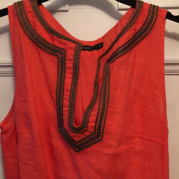 THML | Dresses | Thml Orange Linen Dress | Poshmark